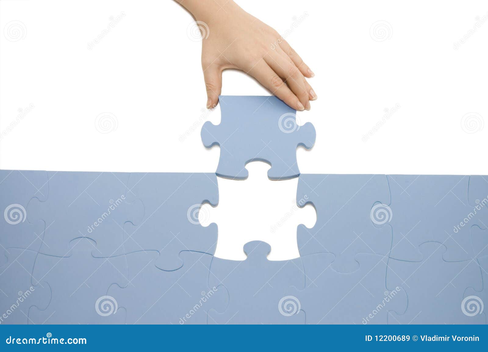 Hand Collecting a Part of a Puzzle Stock Image - Image of order, hand ...