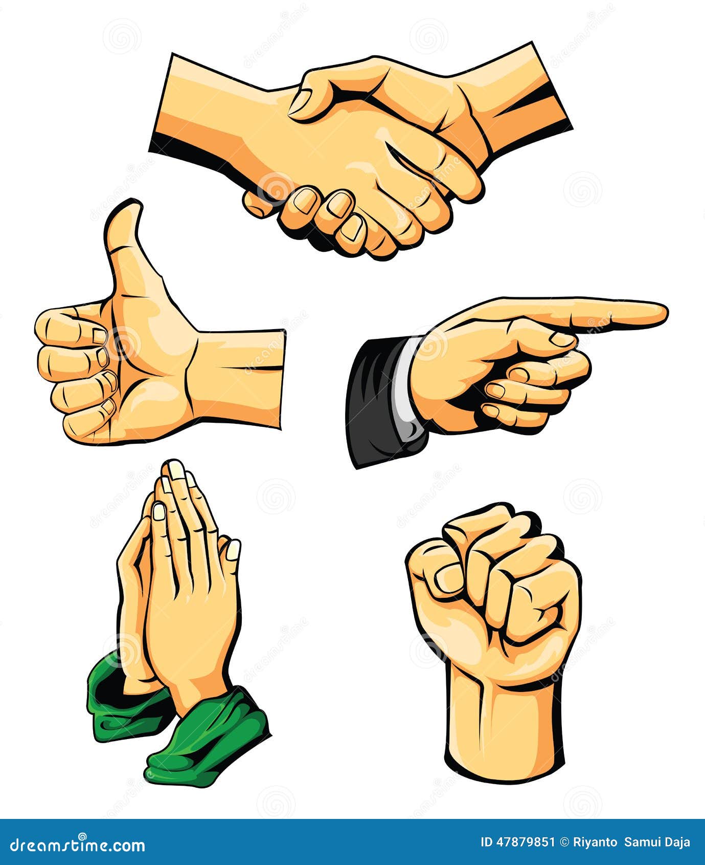 Hand Collection. Hands Holding Signs And Blanks. Black Silhouette ...