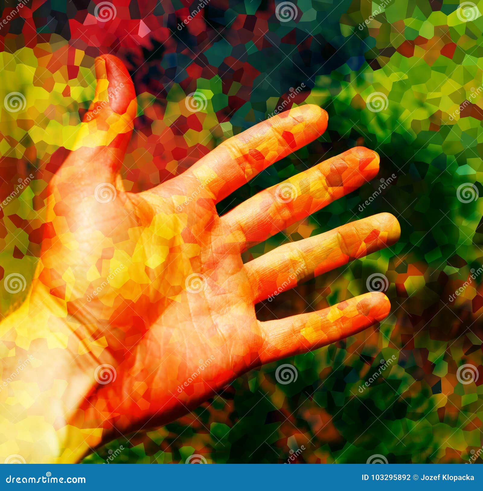 Hand and Color Abstract Background. Structure Background. Stock ...