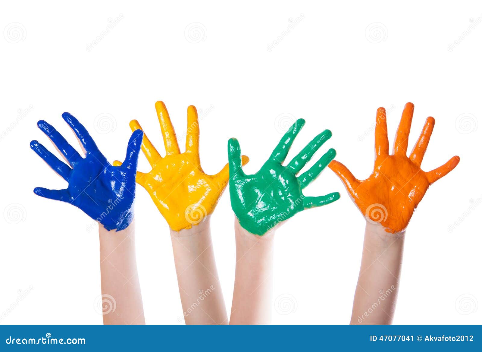 Hand colored dye stock image. Image of cheerful, child - 47077041