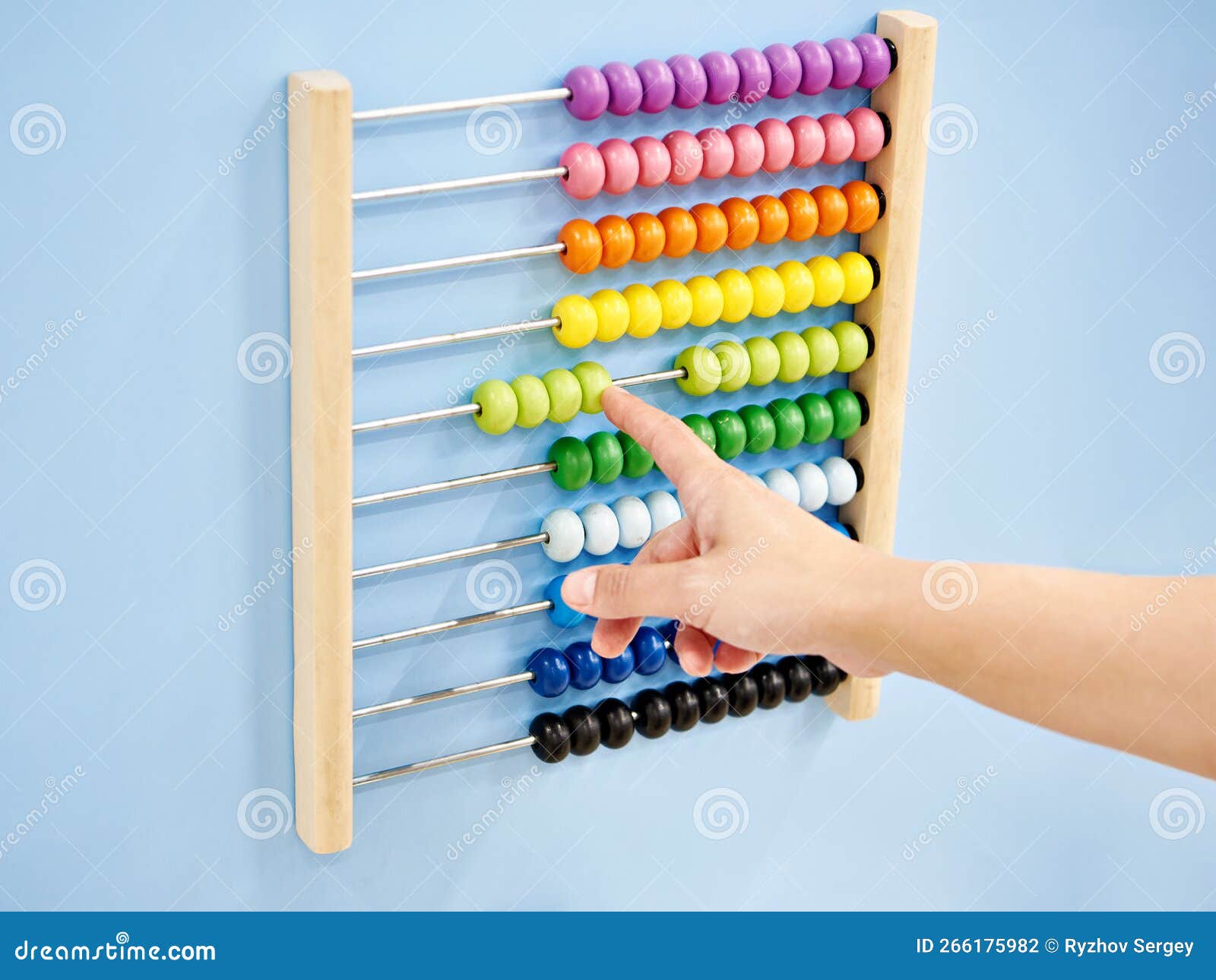 Hand and Colored Kids Learning Abacus Stock Photo - Image of accounting ...