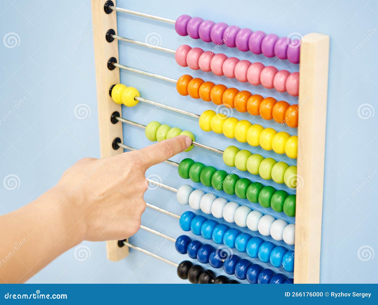 Hand and Colored Kids Learning Abacus Stock Photo - Image of child ...