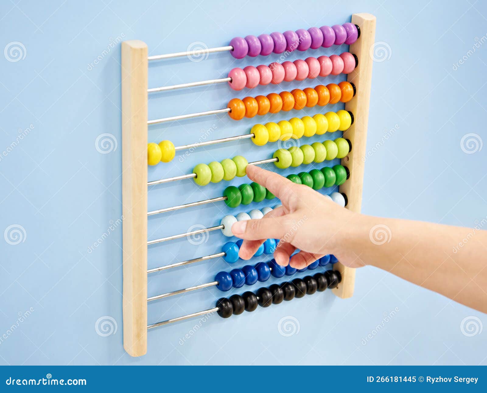 Hand and Colored Kids Learning Abacus Stock Image - Image of child ...