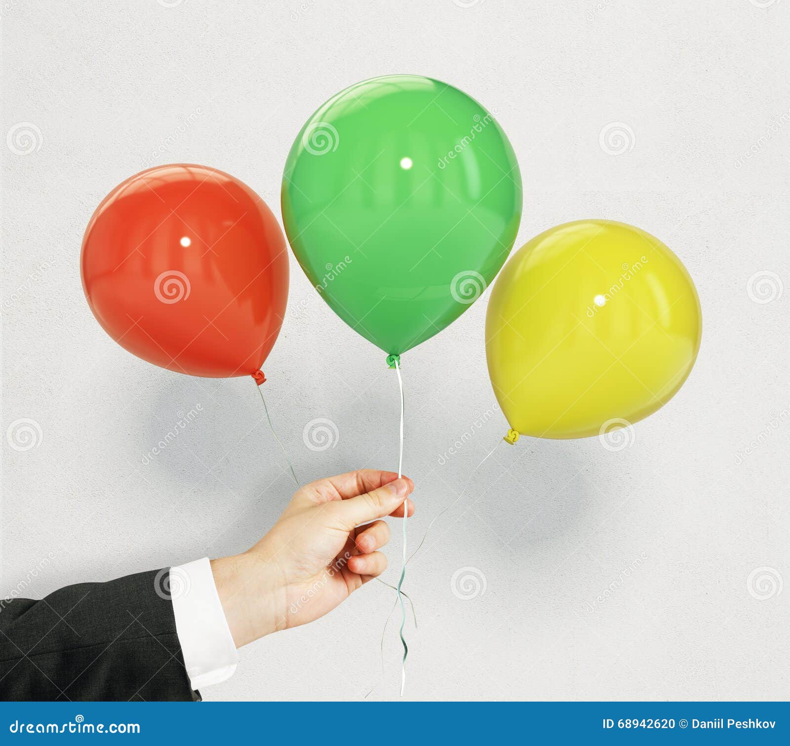 Hand with Colorful Balloons Stock Photo - Image of design, colorful ...