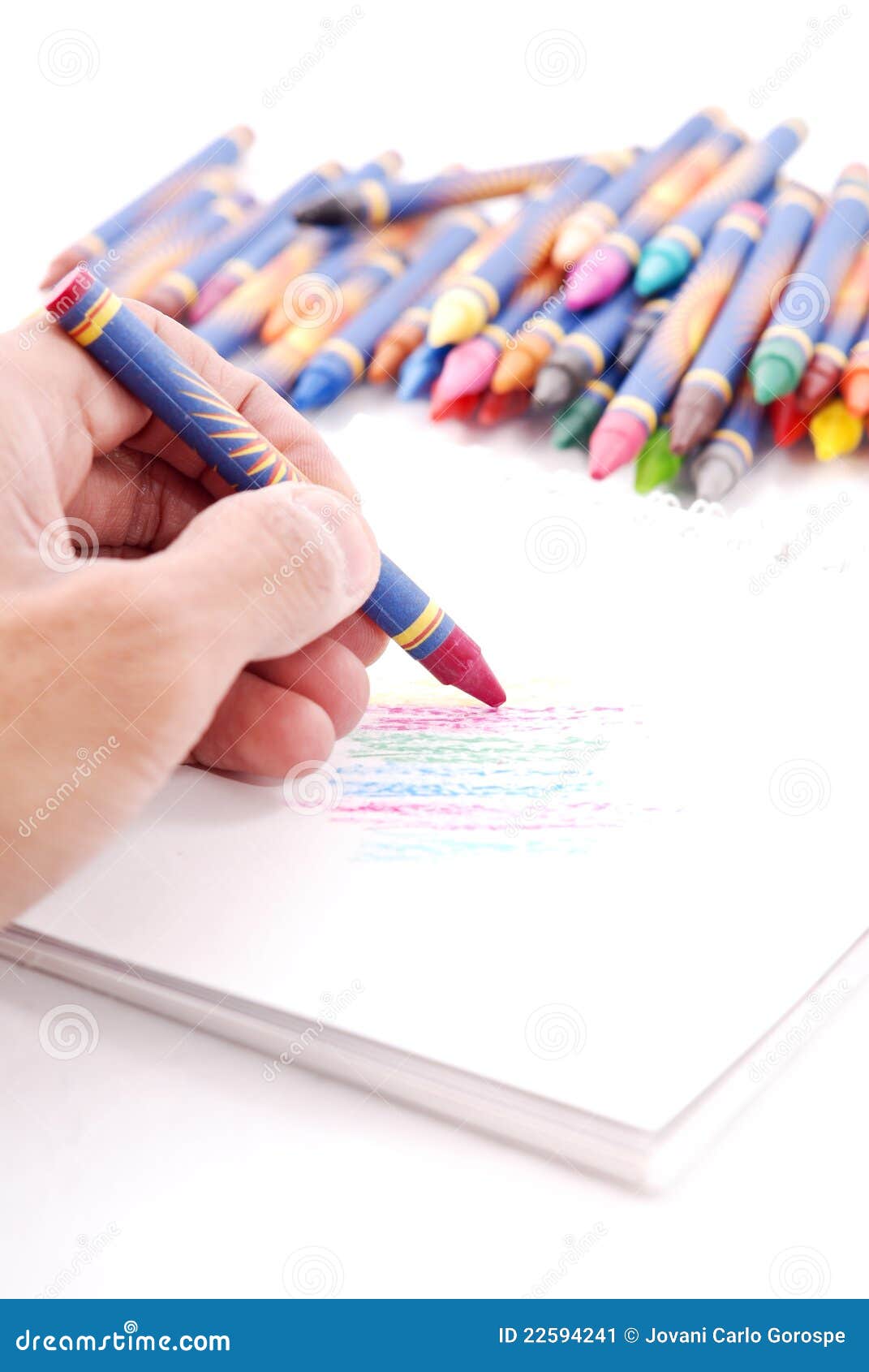 Hand Coloring stock image. Image of drawing, children - 22594241