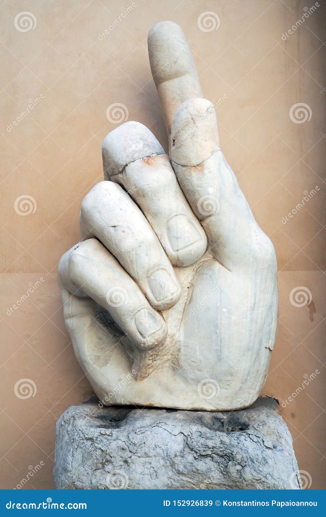 Hand of a Colossal Statue of Constantine in Musei Capitolini in Rome ...