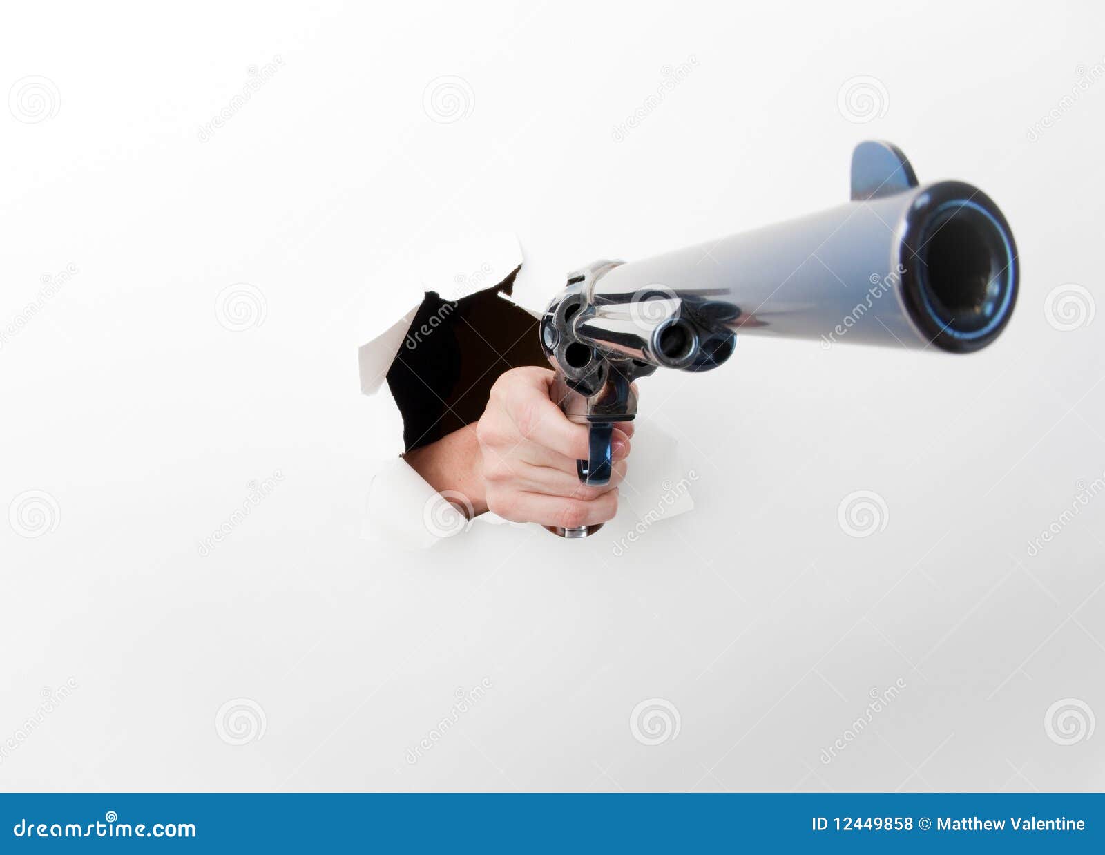 Gun Pointing At Screen