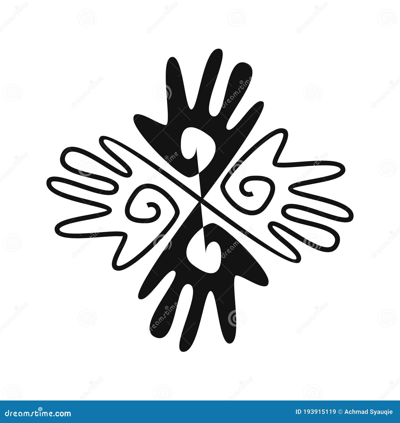 Hand Community Creative Logo Concept Stock Vector - Illustration of ...