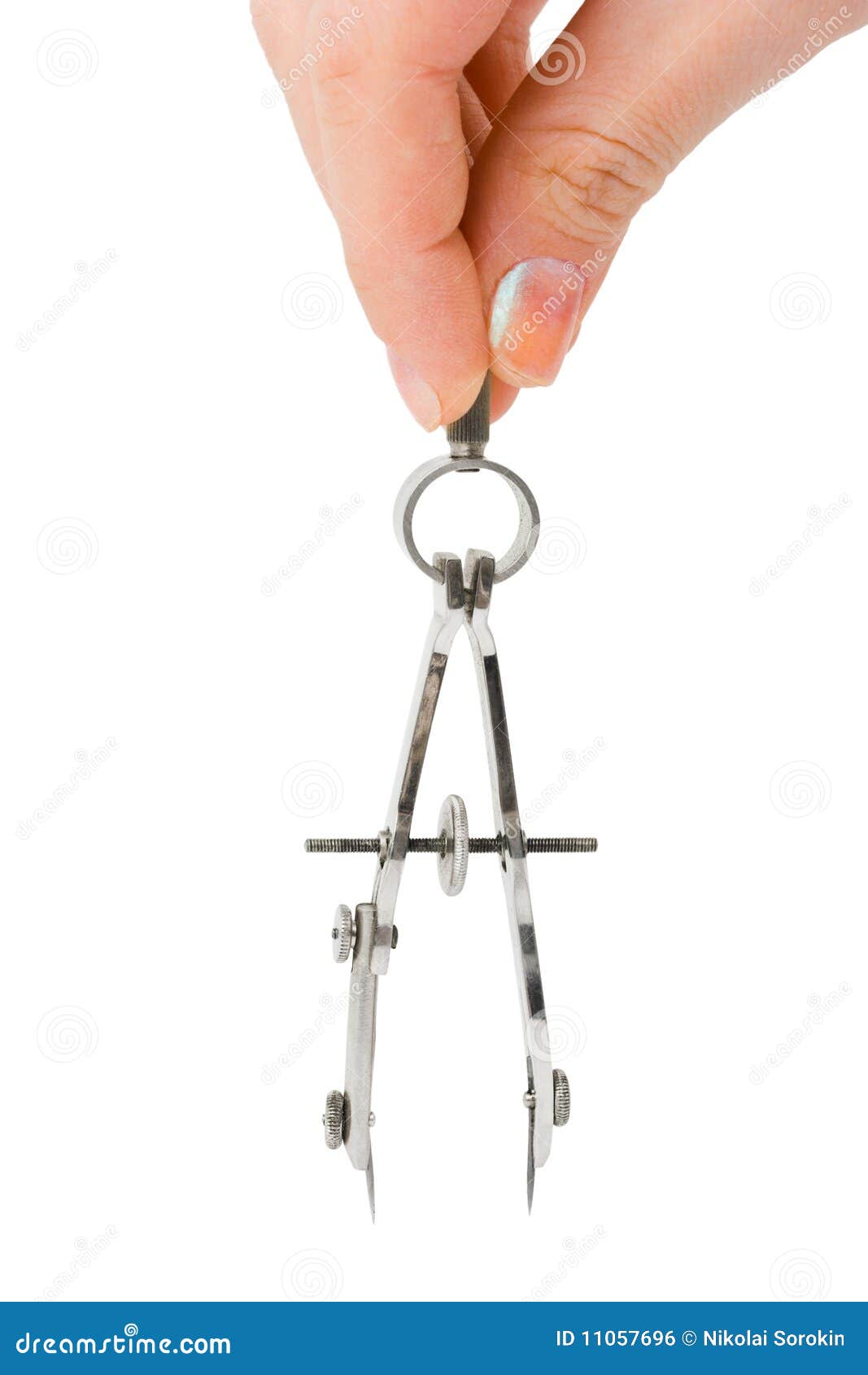 Hand with compass stock photo. Image of background, idea - 11057696