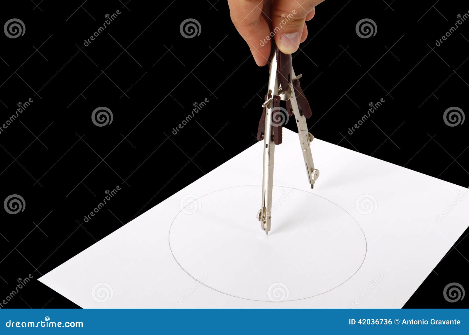 Hand with compasses stock photo. Image of designer, geometry - 42036736