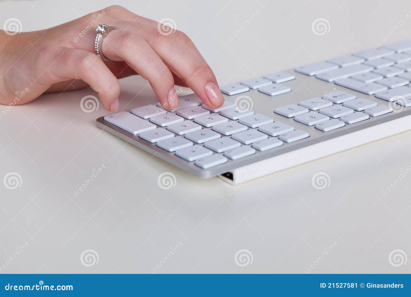 Hand on computer keyboard stock image. Image of assets - 21527581