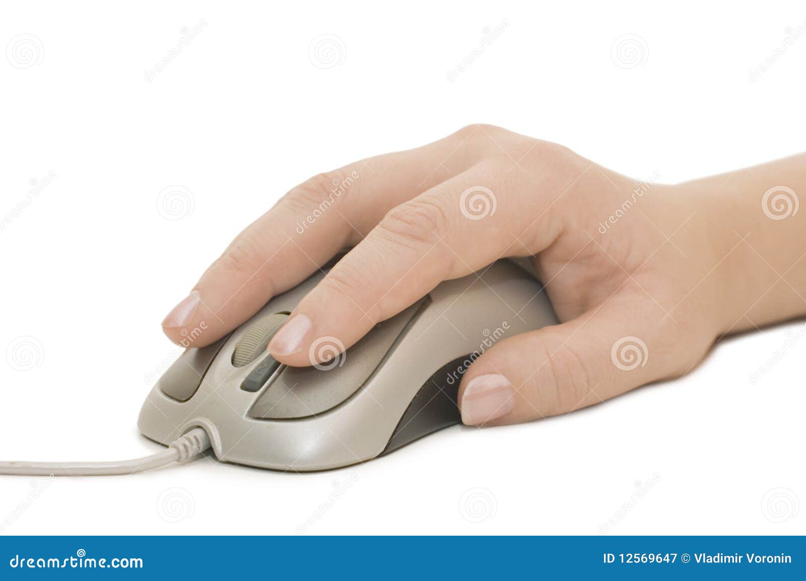Hand and computer mouse stock image. Image of finger - 12569647