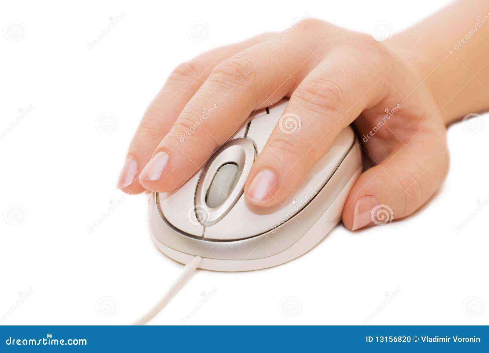 Hand with a computer mouse stock photo. Image of connection - 13156820