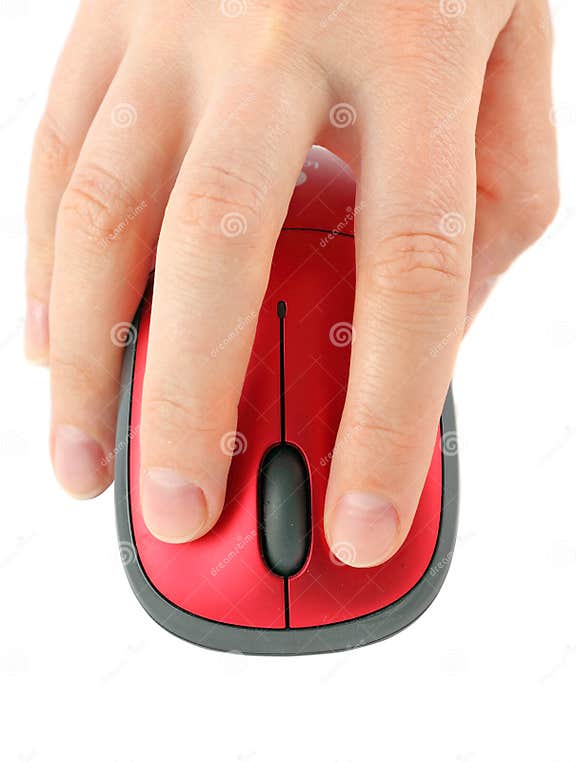 Hand with computer mouse stock image. Image of office - 21713673