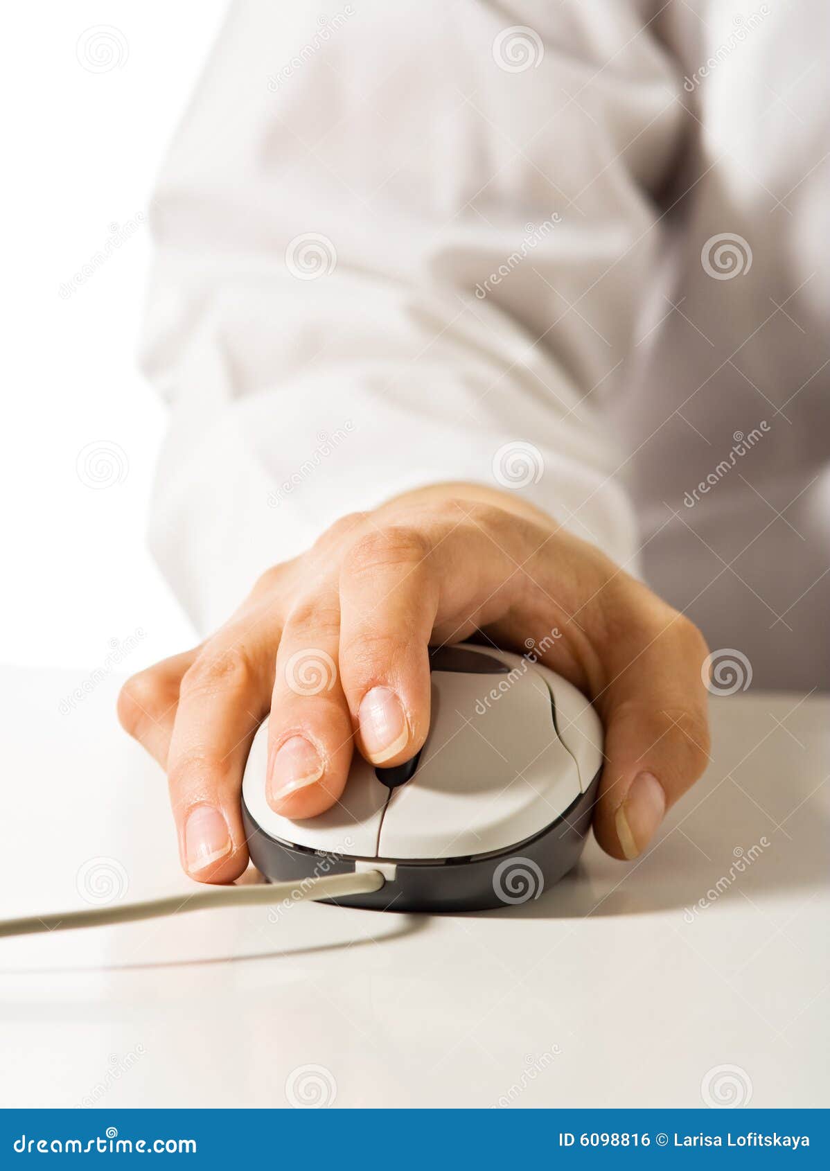 Hand with computer mouse stock photo. Image of hold, isolated - 6098816