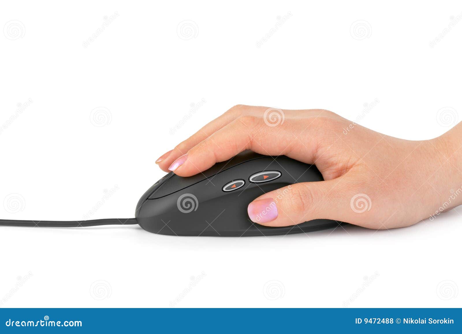 Hand and computer mouse stock photo. Image of computer - 9472488