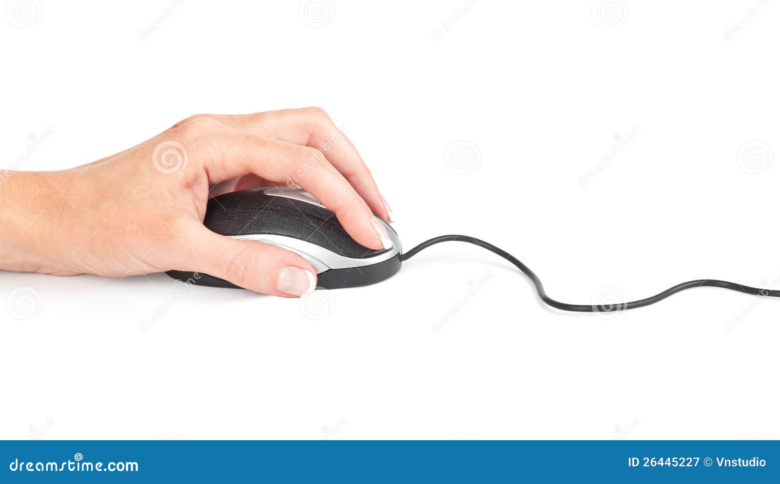 Hand and Computer Mouse Isolated Stock Image - Image of abstract, email ...