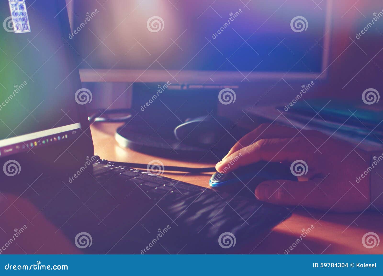 Hand on a computer mouse stock photo. Image of student - 59784304