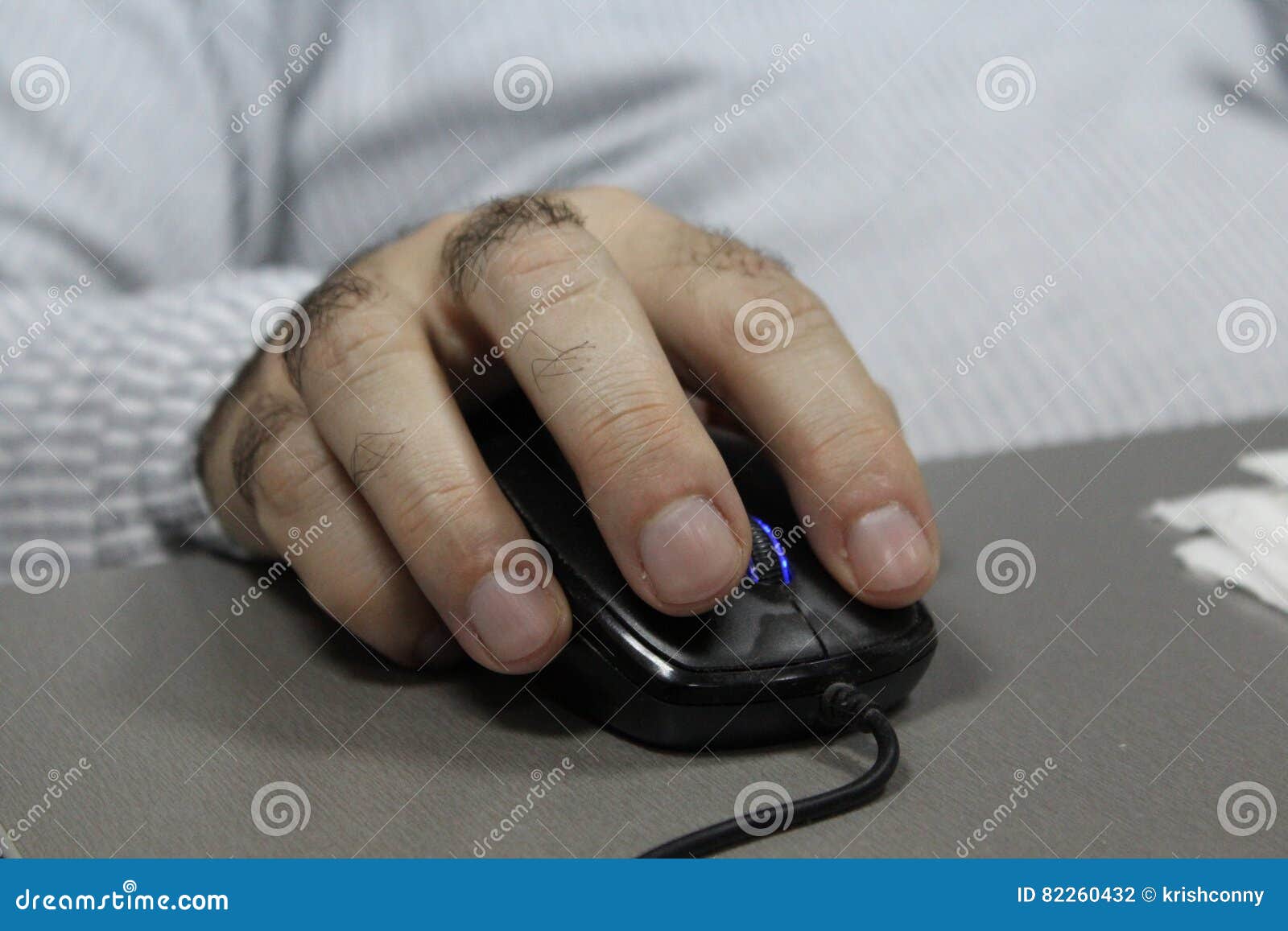 Hand on a computer mouse stock photo. Image of hand, closeup - 82260432