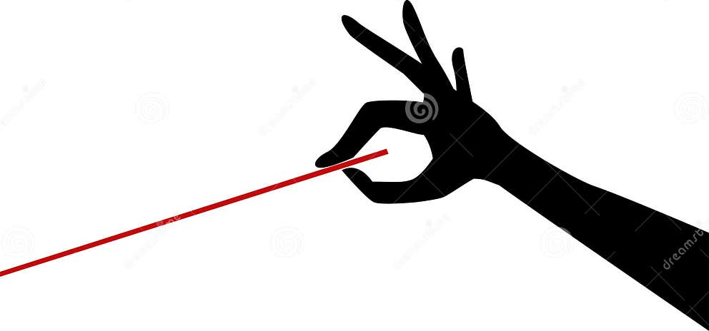 Hand with Conductor`s Baton Stock Vector - Illustration of conductor ...
