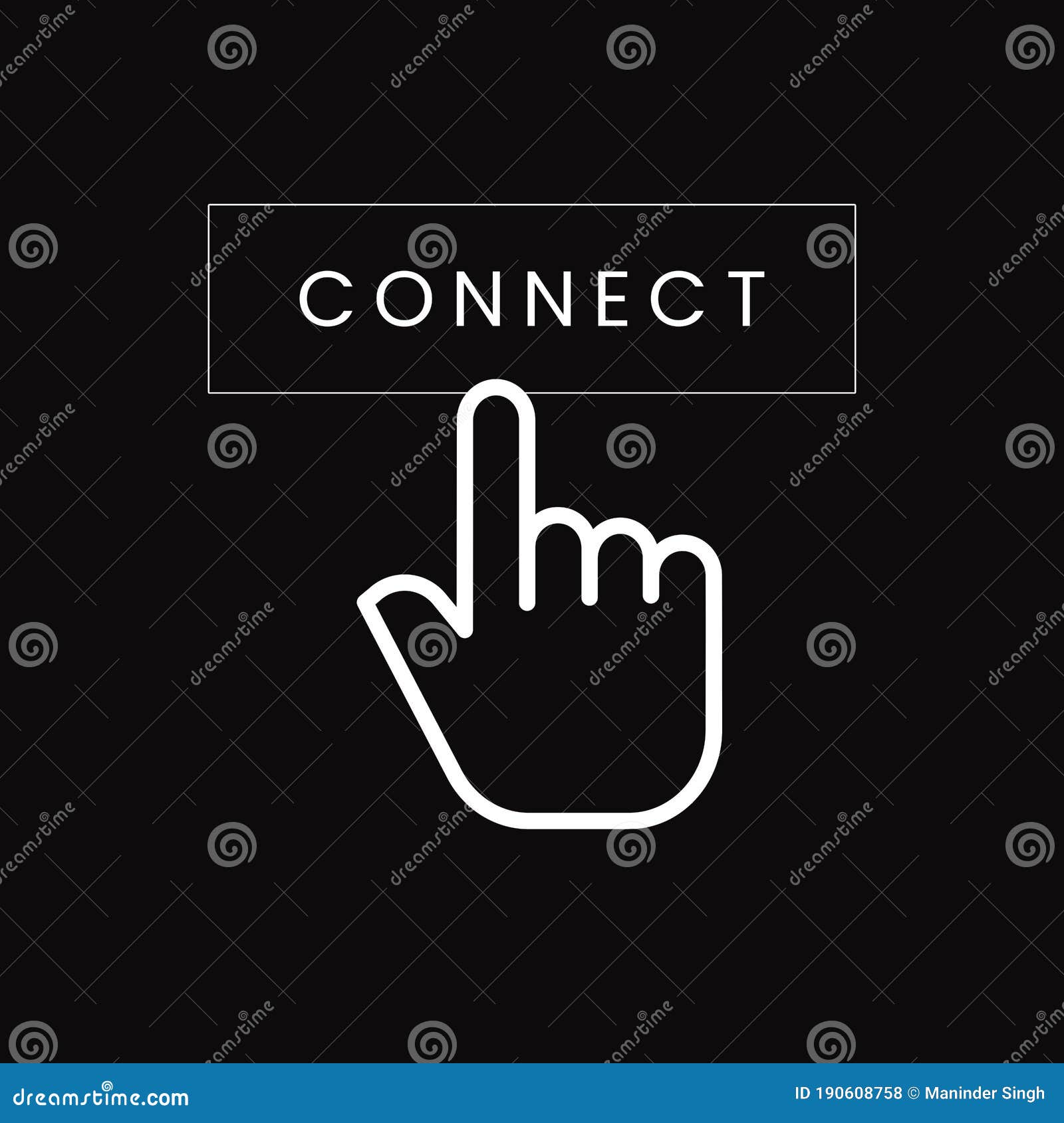 Hand and connect word. stock illustration. Illustration of dartmouth ...