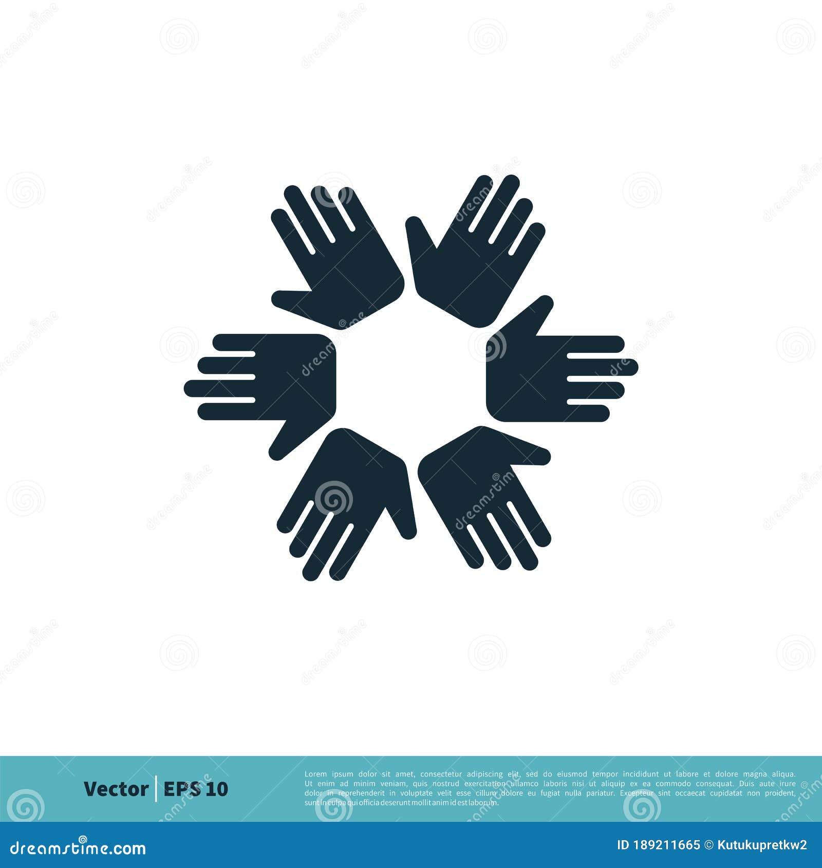 Hand Connections Icon Vector Logo Template Illustration Design. Vector ...