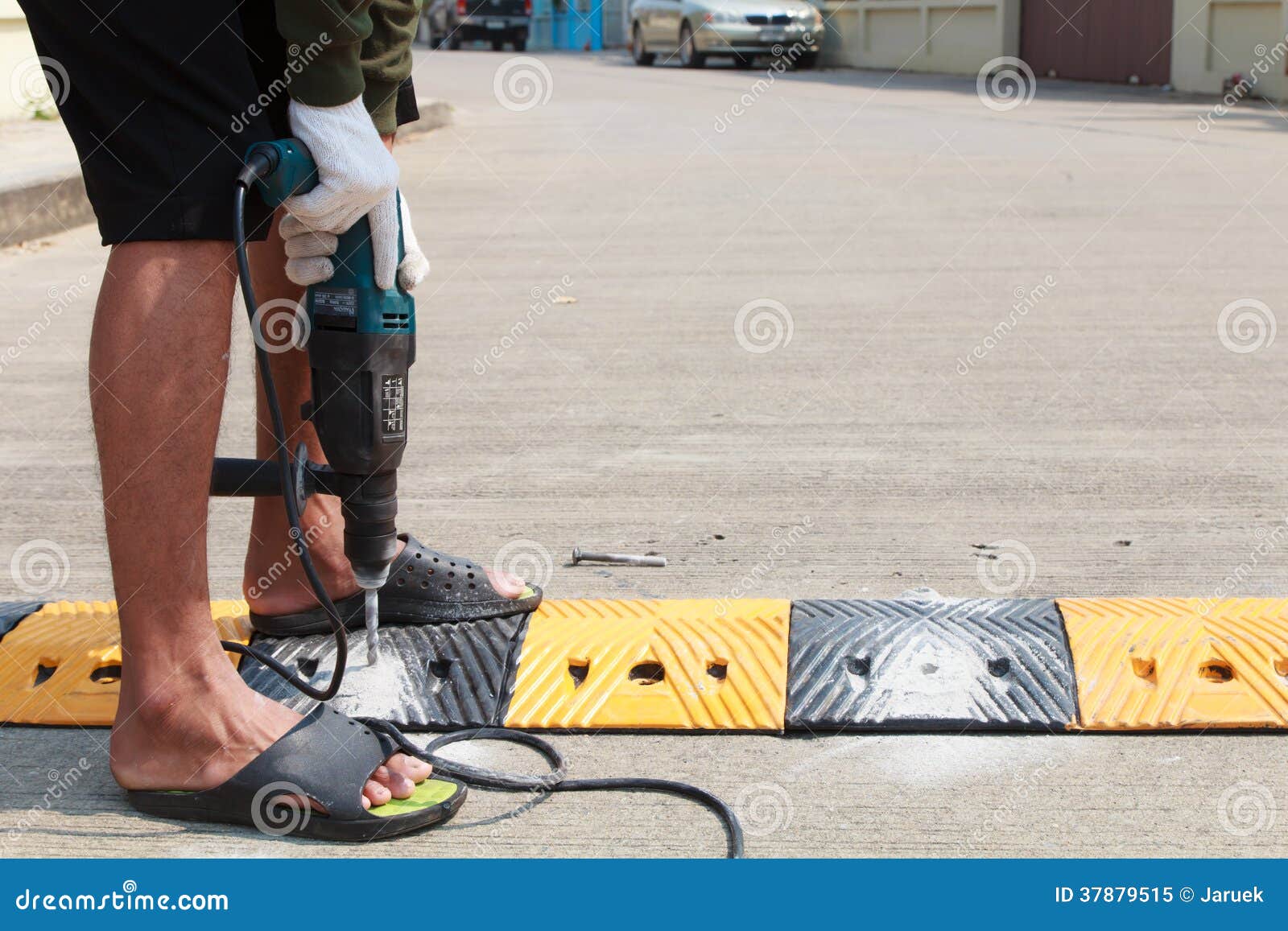Hand of Construction Worker Stock Image - Image of helmet, exterior ...
