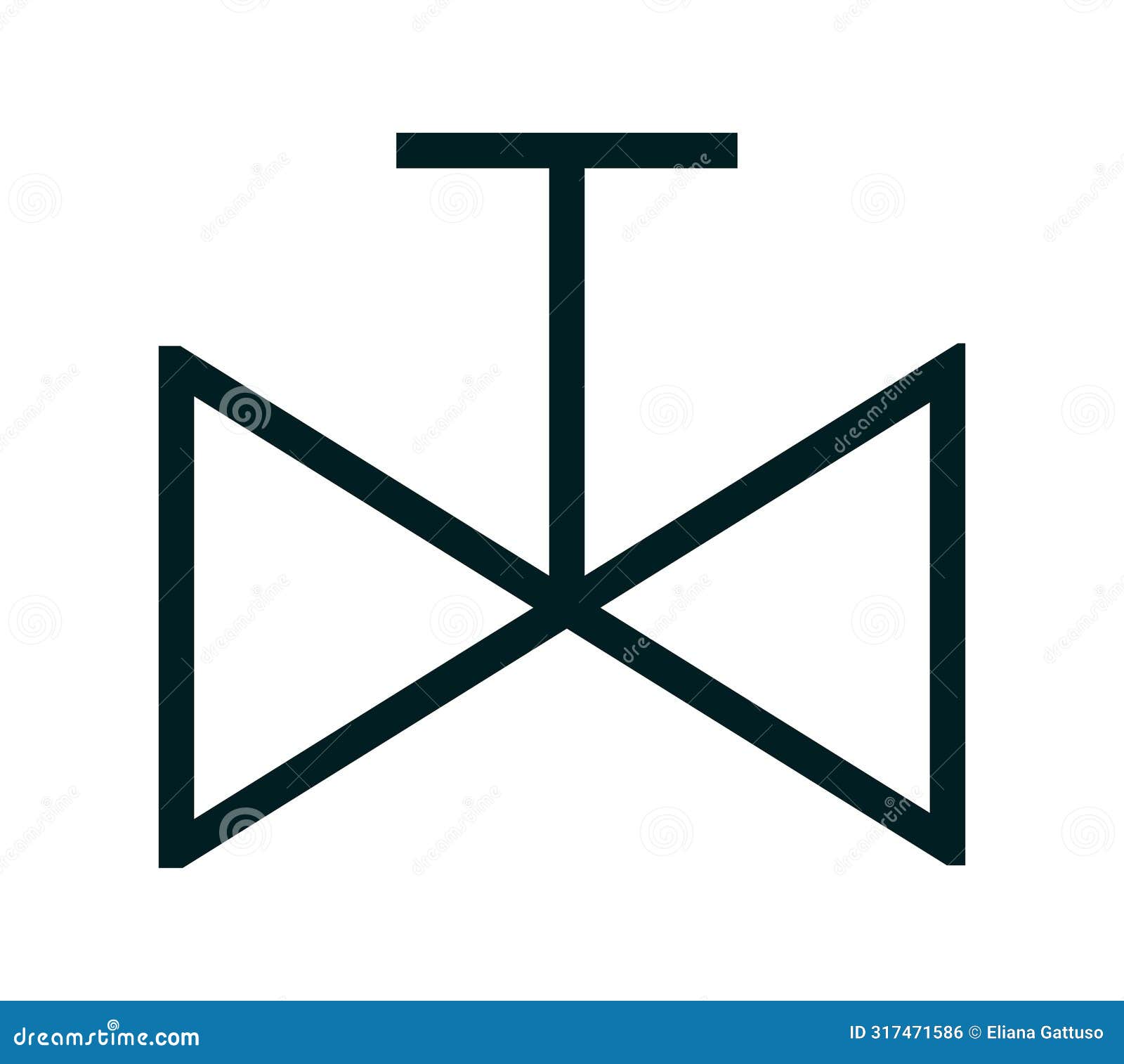 Hand-controlled Valve Symbol Stock Vector - Illustration of control ...