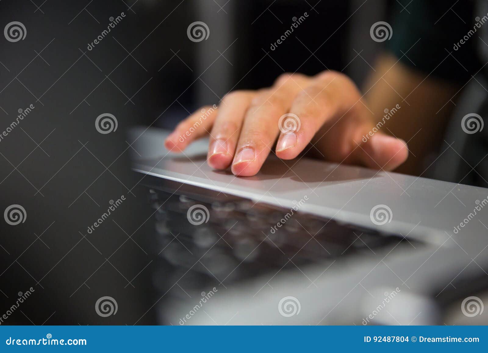 Hand Controlling Computer stock photo. Image of close - 92487804