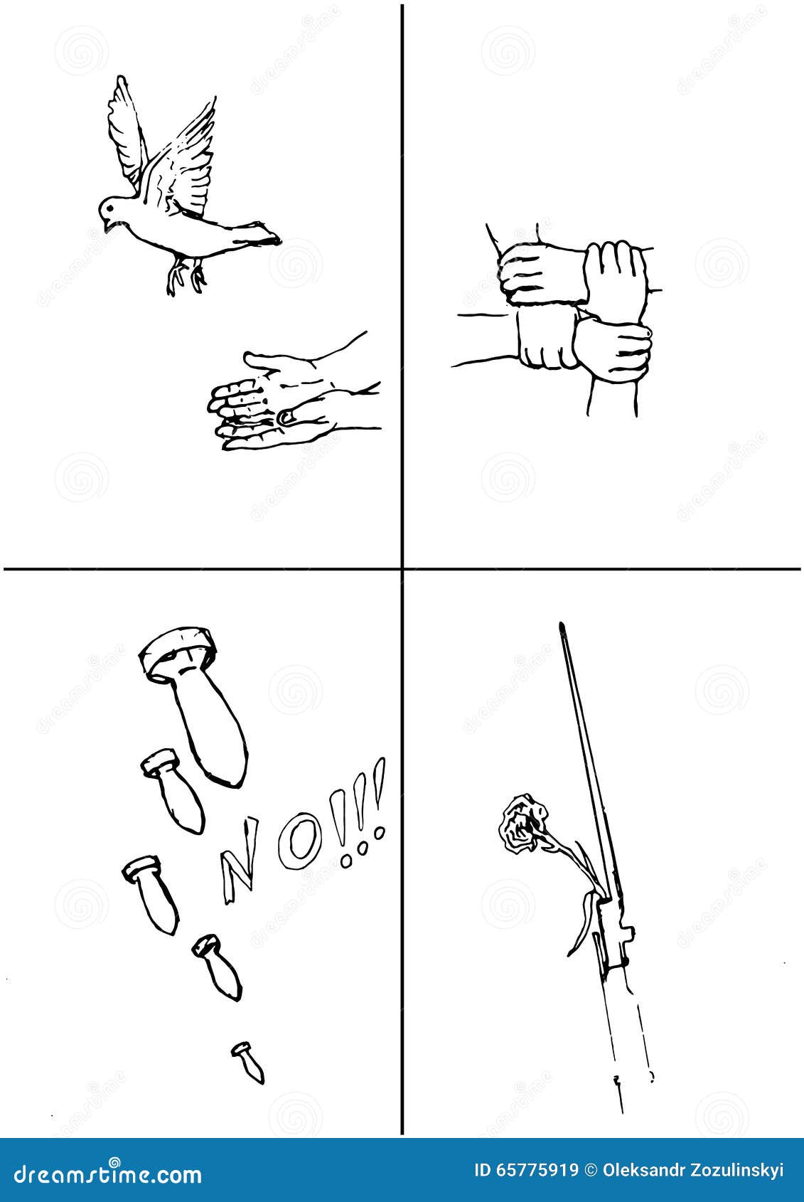 Hand Controlling Peace and War. Stock Vector - Illustration of ...