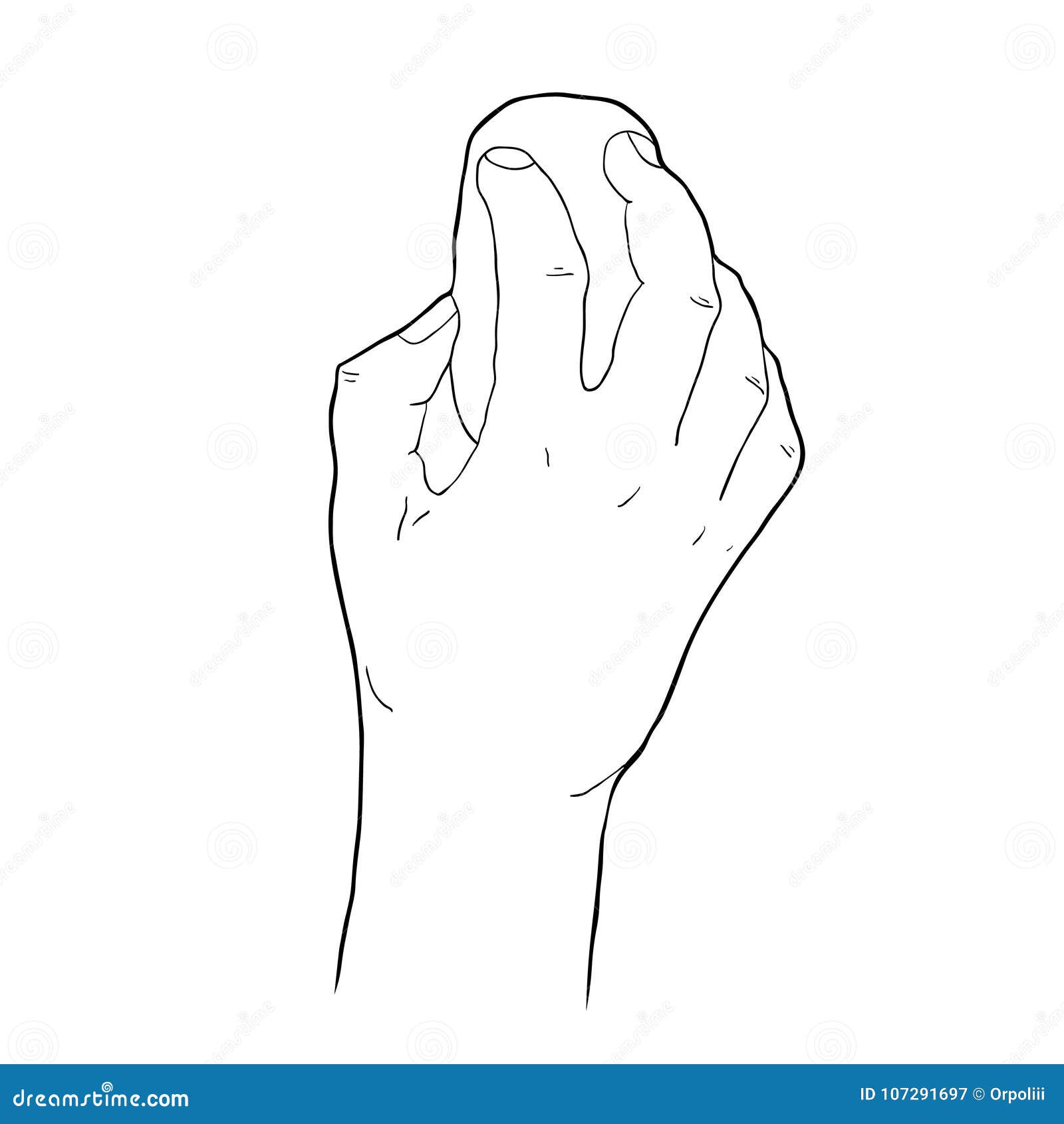 The Hand Controls the Computer Mouse. Vector Illustration Stock Vector ...