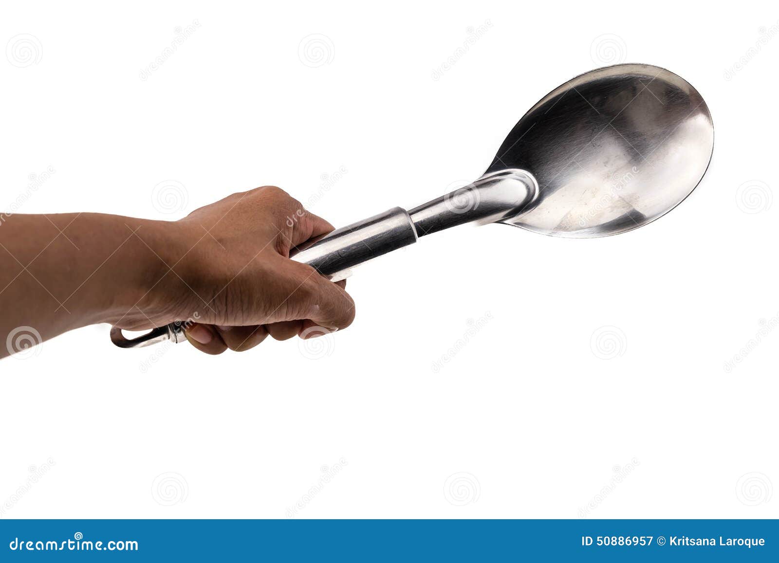 Hand with cooking spoon stock image. Image of diet, cold - 50886957