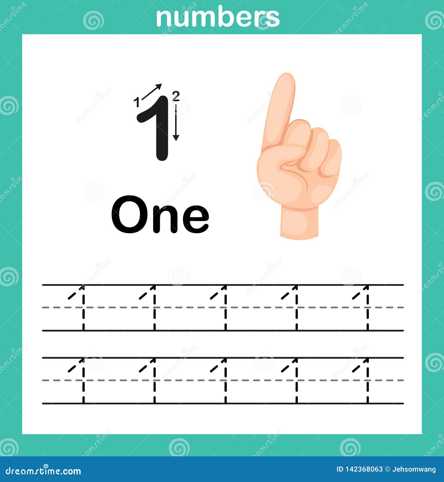 Hand Count.finger and Number,Number Exercise Stock Vector ...