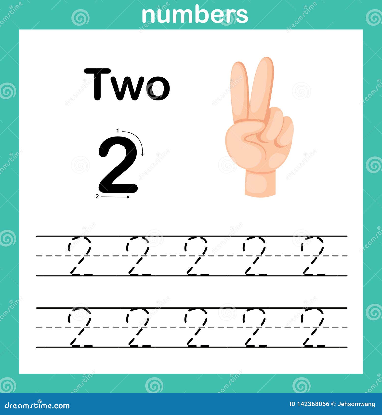 Hand Count.finger and Number,Number Exercise Stock Vector ...