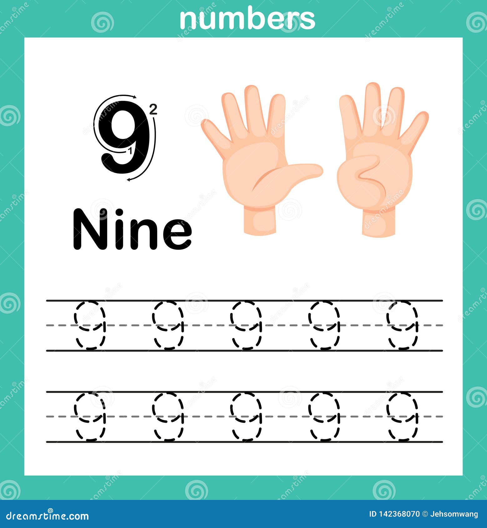 Hand Count.finger and Number,Number Exercise Stock Vector ...