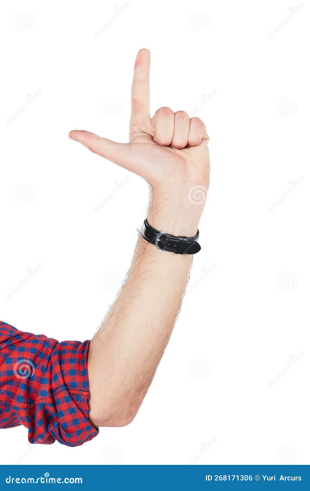 Hand, Count and Fingers Pointing in a Studio for Direction, Mathematics ...