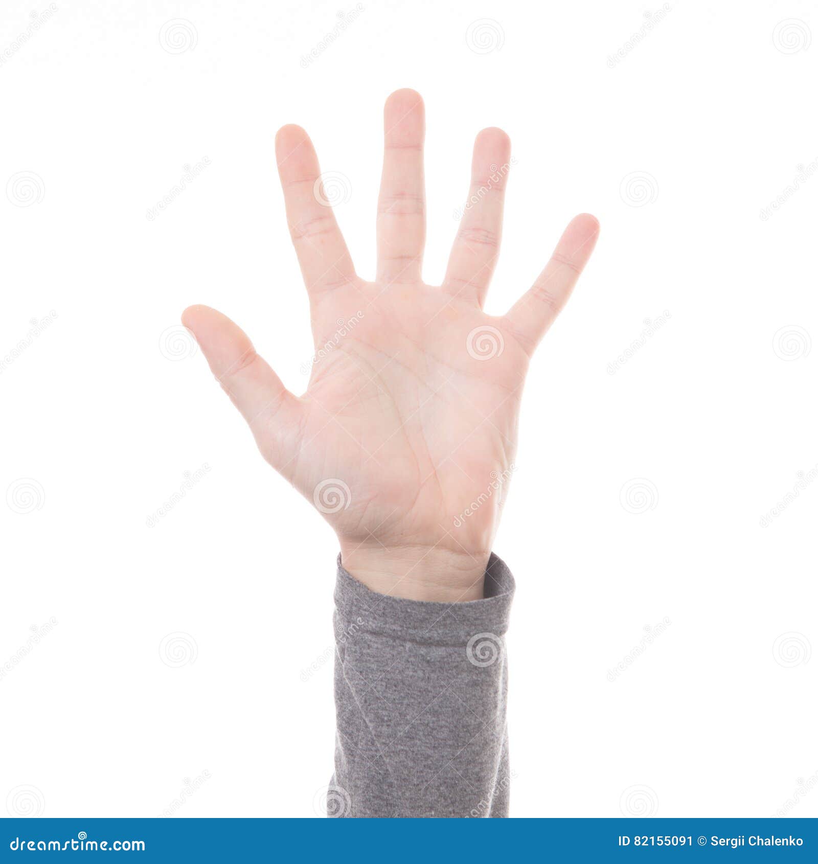 Hand Count Sign Five Finger Isolated Stock Image - Image of ...