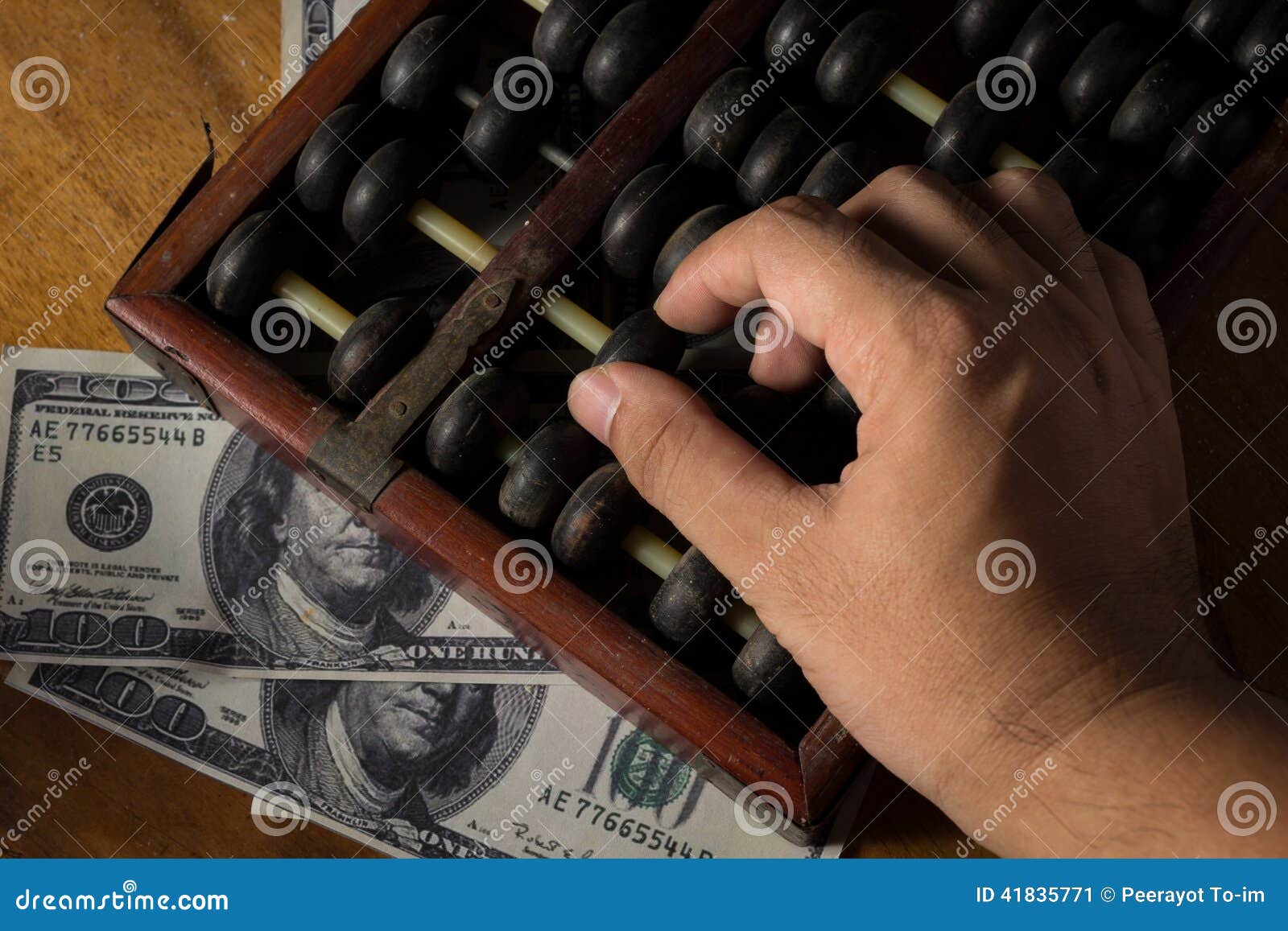 Hand counting with abacus. stock image. Image of cost - 41835771