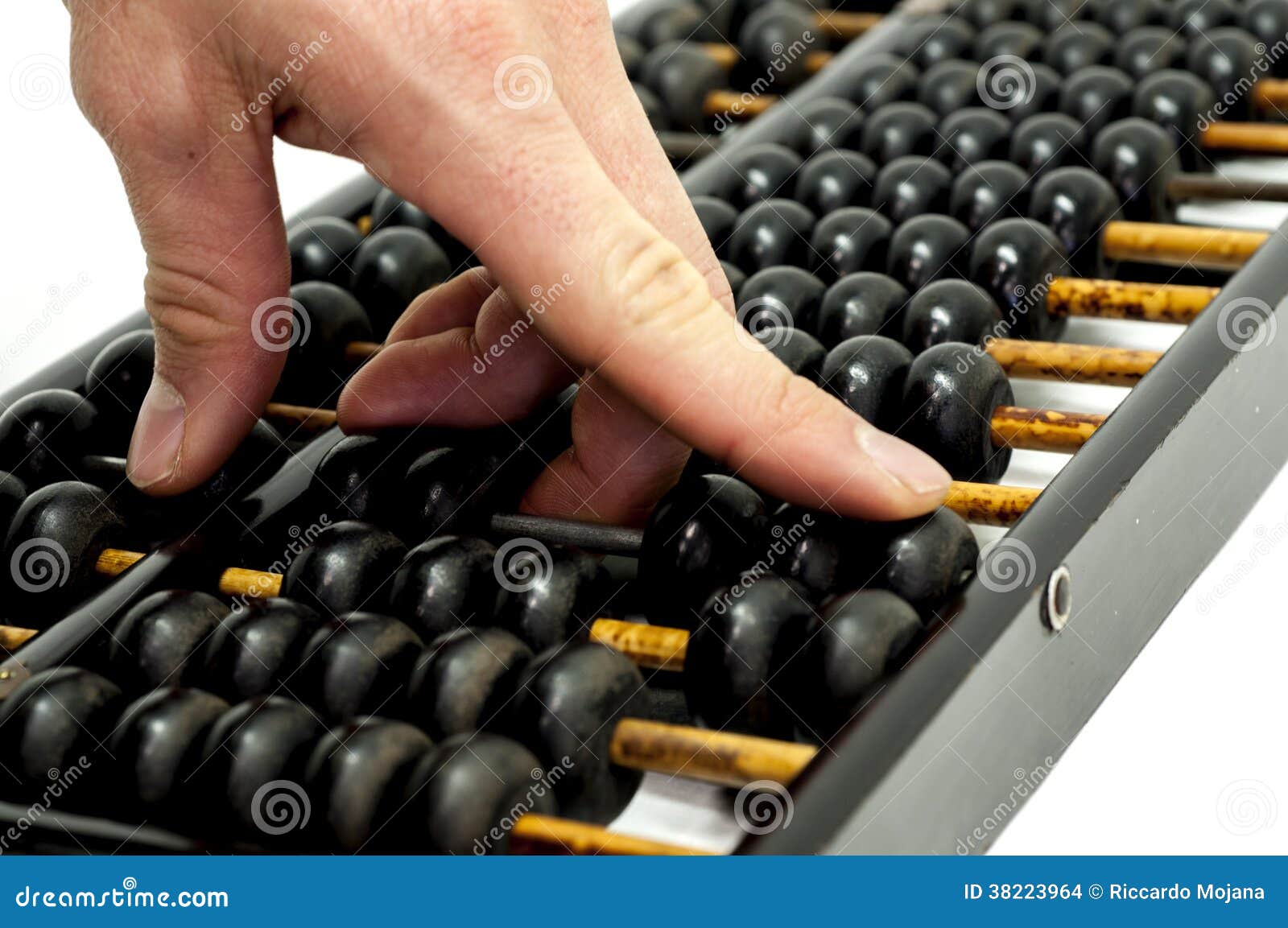 Hand Counting on Chinese Abacus Stock Photo - Image of business ...