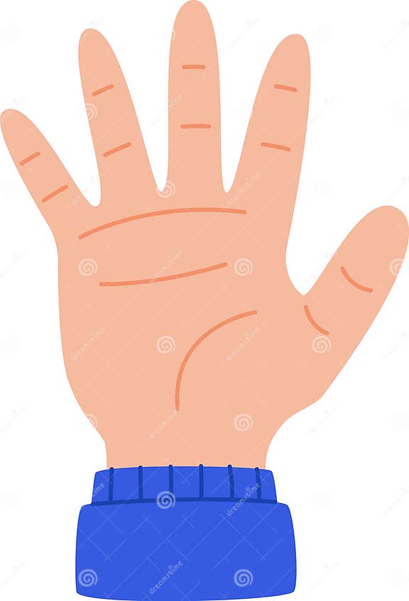 Hand Counting Five Fingers stock vector. Illustration of sign - 328748374