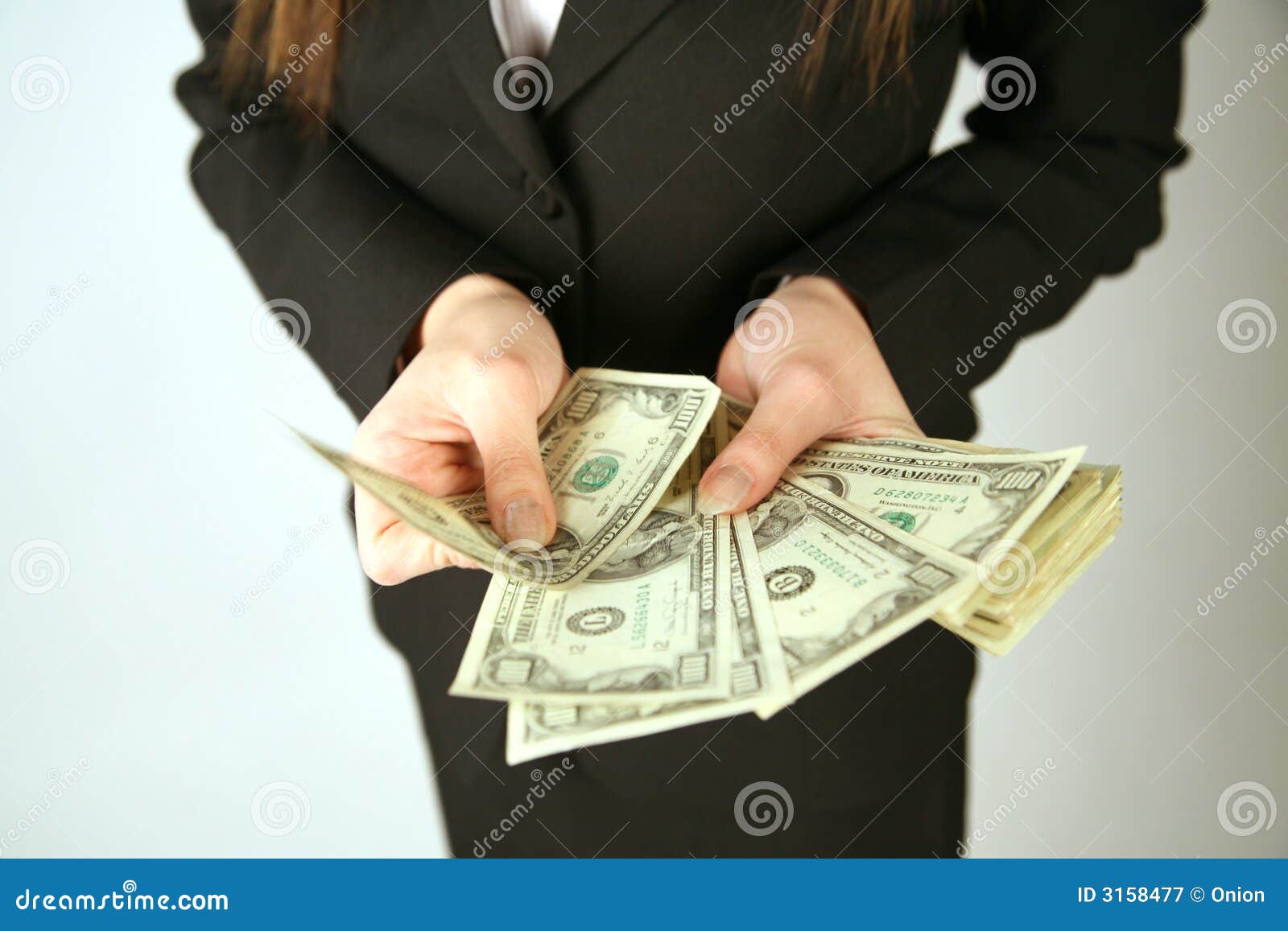 Hand counting money stock image. Image of attractive, portrait - 3158477