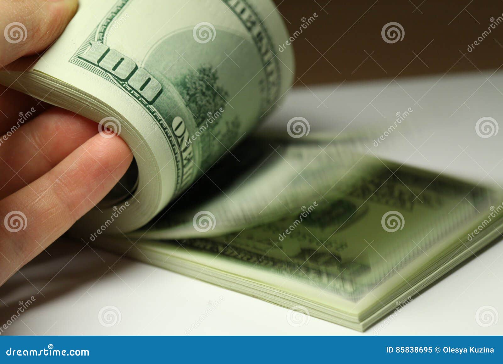 Hand Counting Money Dollars Closeup Stock Image - Image of national ...