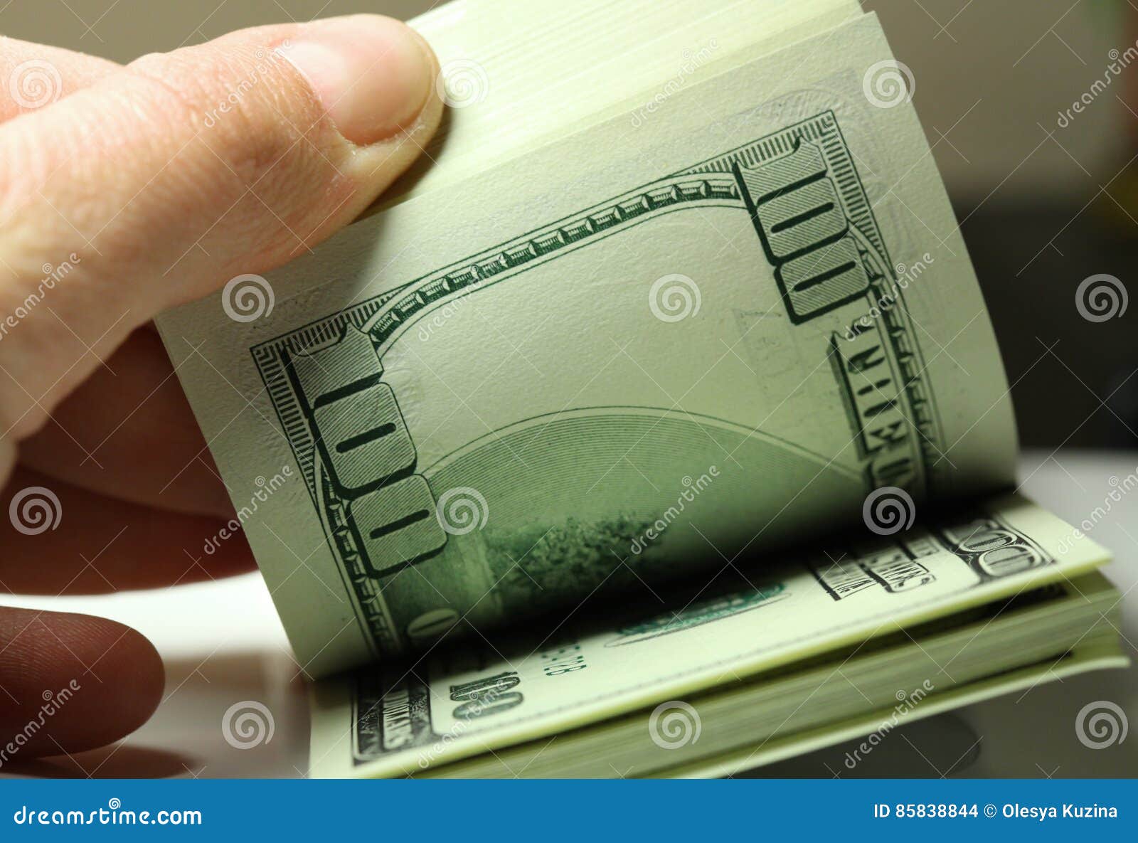 Hand Counting Money Dollars Closeup Stock Photo - Image of national ...