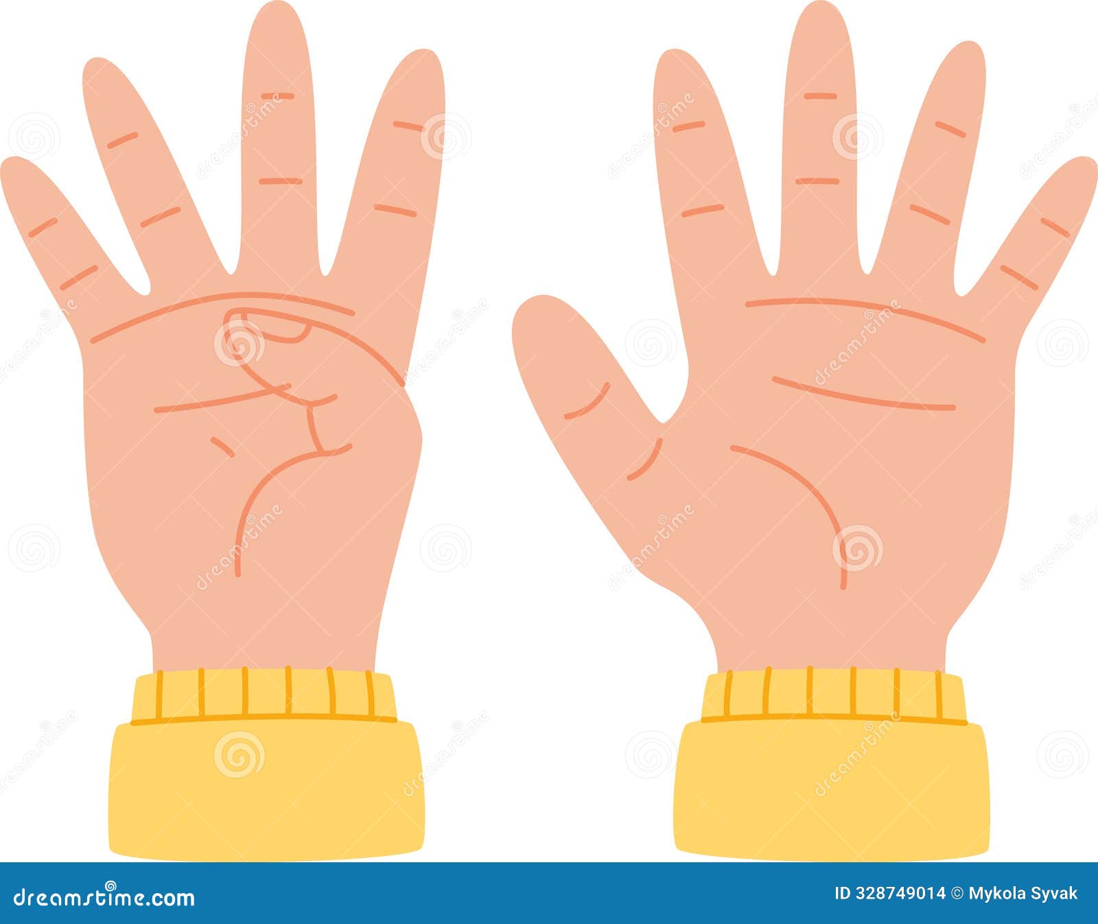 Hand Counting Nine Fingers stock illustration. Illustration of people ...