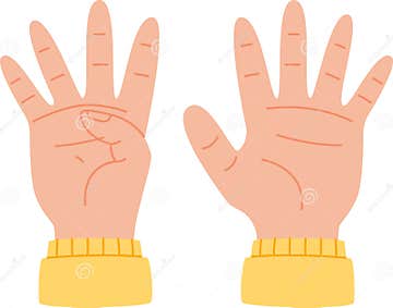 Hand Counting Nine Fingers stock illustration. Illustration of people ...