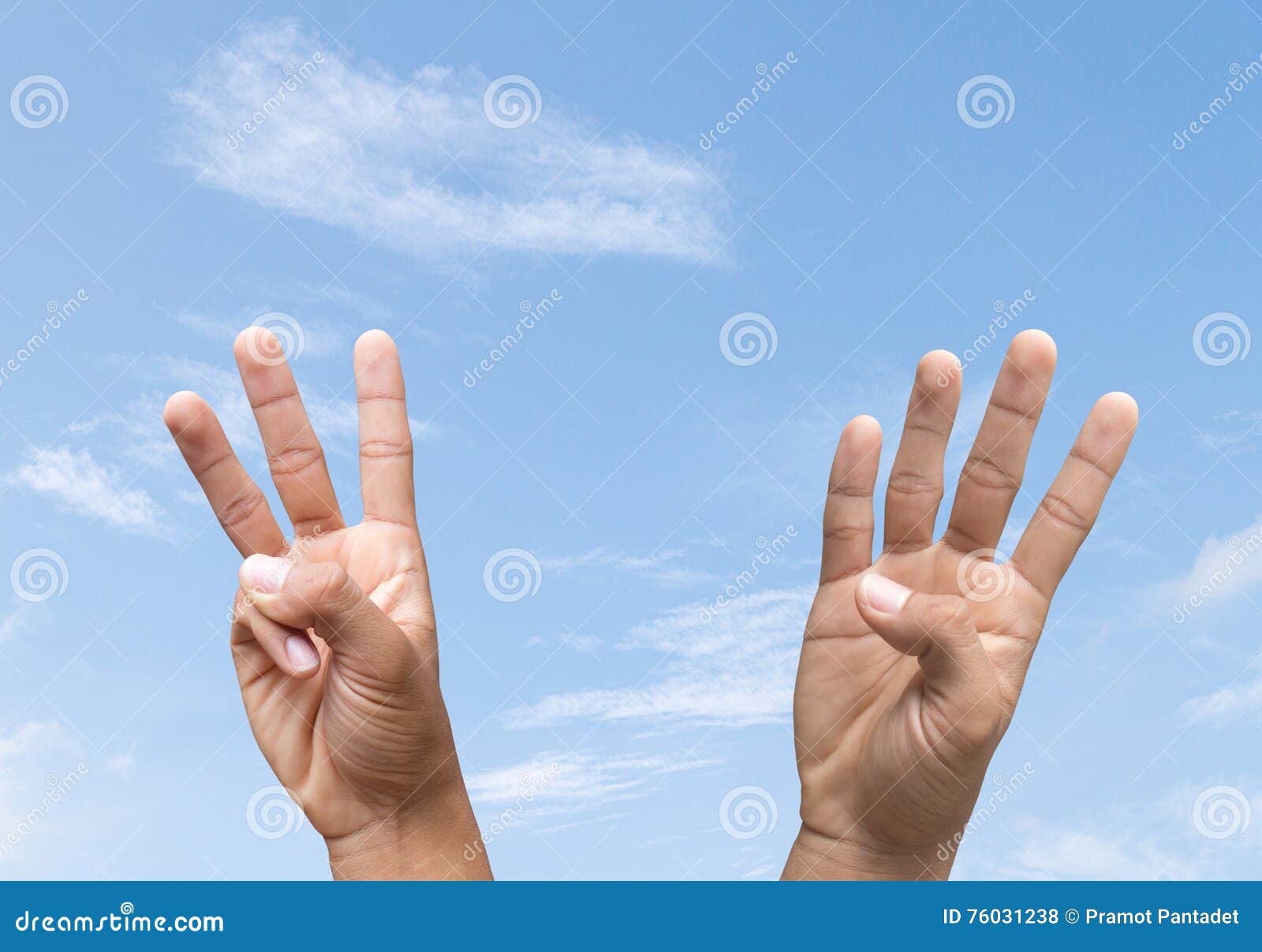 Hand Counting Number Three and Four Stock Photo - Image of oxygen ...