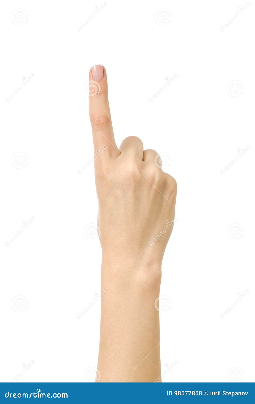 Hand counting. One finger stock photo. Image of person - 98577858