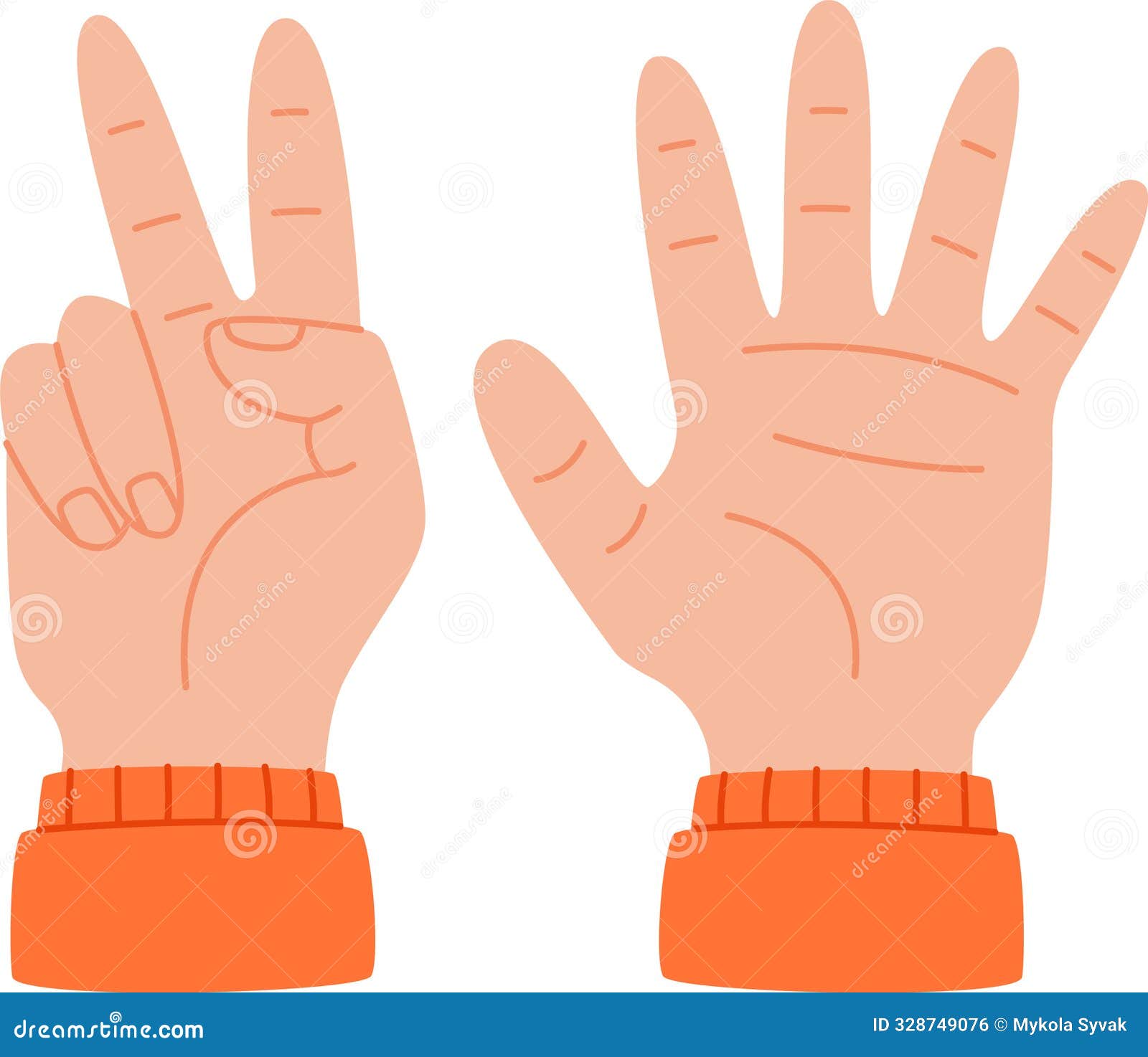 Hand Counting Seven Fingers Stock Vector - Illustration of idea ...