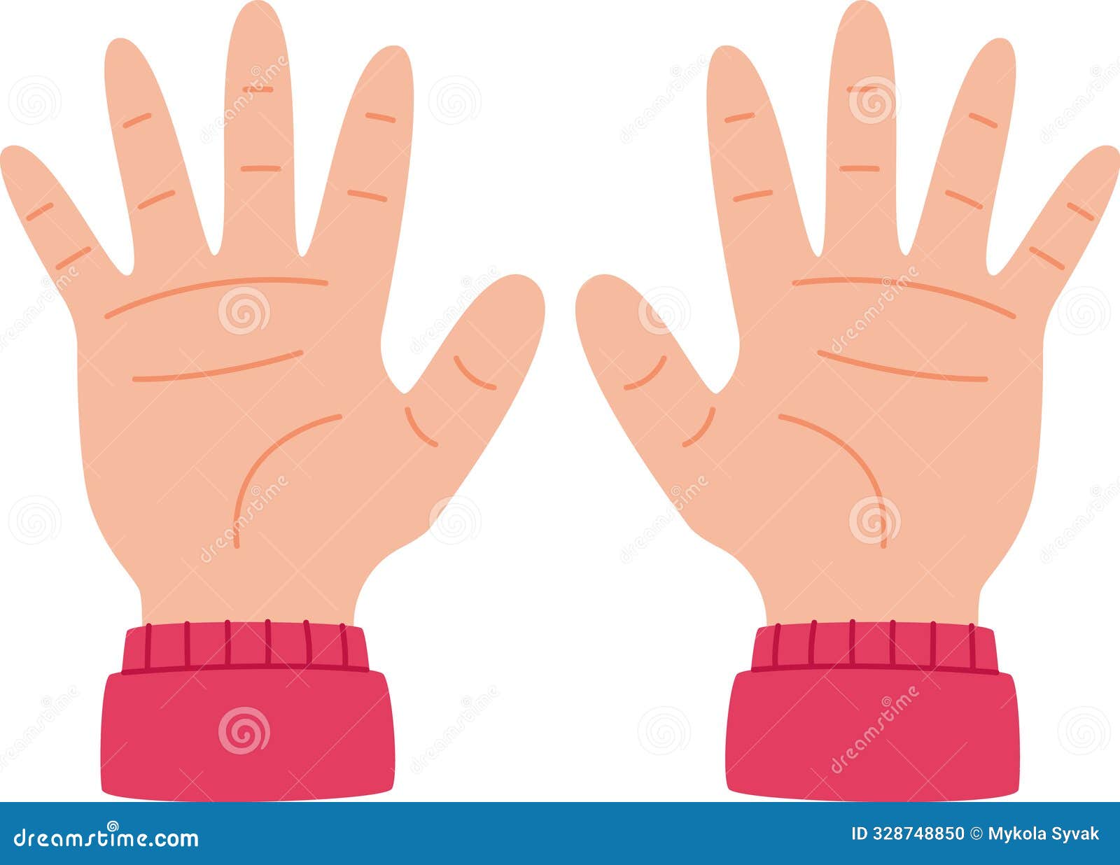 Hand Counting Ten Fingers stock vector. Illustration of showing - 328748850