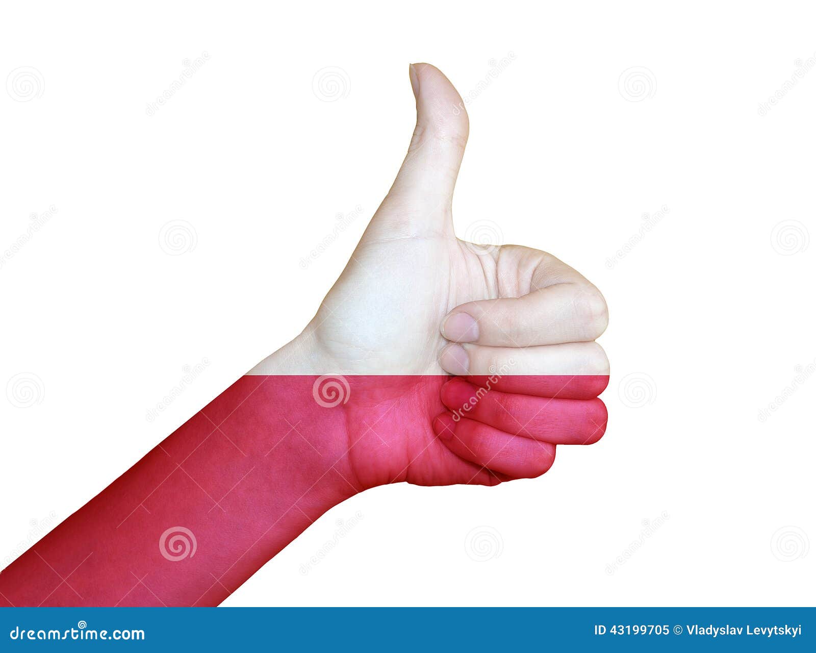 Hand Covered in Flag of Poland Stock Image - Image of covered, white ...